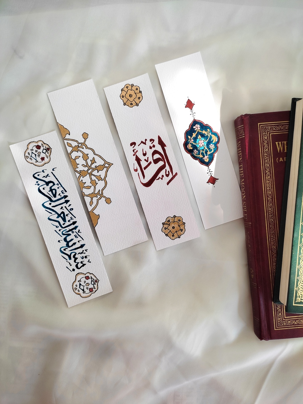 Arabic Calligraphy Bookmarks – Handcrafted Islamic Art on 300GSM Paper